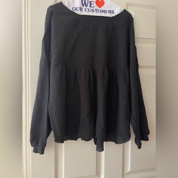 Altar'd State | Tops | Alterd State Black Waffle Top | Poshmark